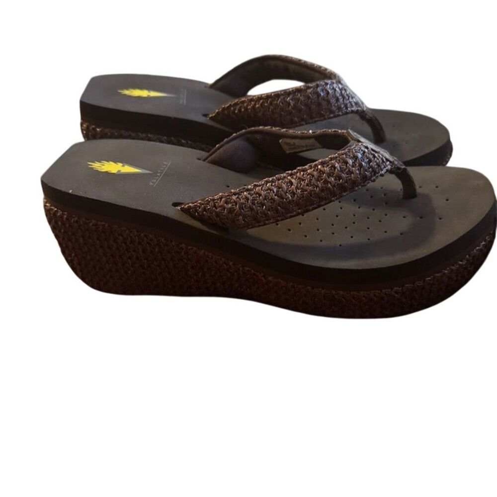 Volatile Women's Wedge Flip Flop Sandals Brown Casual… - Gem